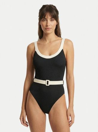 Seafolly Badeanzug Band Wave 11220-305 Schwarz