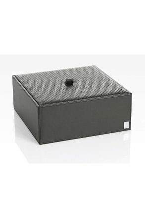 Joop BOX, Schwarz, Kunststoff, 25x9.5x25 cm, Ordnen & Aufbewahren, Aufbewahrungsboxen, Aufbewahrungsboxen mit Deckel