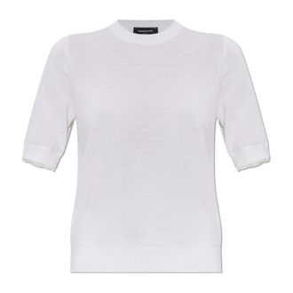 Fabiana Filippi Oberteil mit dekorativ veredelten &Auml;rmeln - - Knitwear - Damen - Wei&szlig; - S