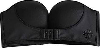 Generic Soutien-gorge 2026 pour femme - Couleur unie - Sans bretelles - Antid&eacute;rapant - Ajustement sans monture - Bonnet F, Noir, 95F