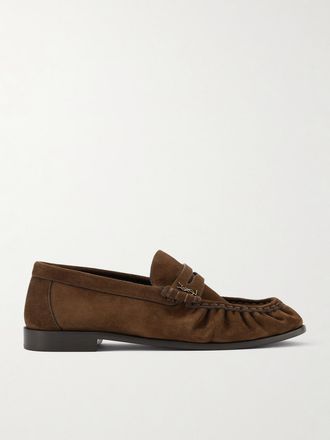 Saint Laurent Mocassins En Daim Le Loafer - Marron