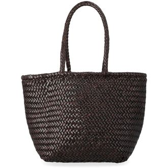 Dragon Diffusion Sac Basket Small en cuir marron