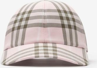 Burberry Casquette de baseball en coton Check, Size: M