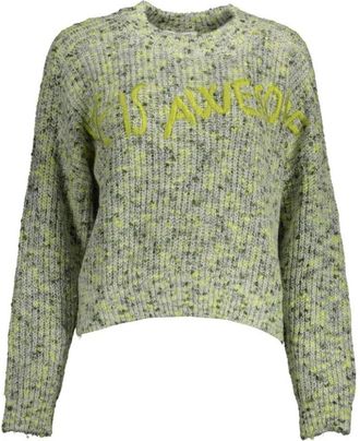 Desigual Femme, Pulls, Multicolore, Taille: 40 FR Pull Vert en Polyester