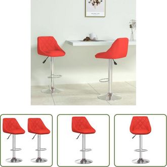 vidaXL vidaXL Rot Kunstleder - Barhocker 2 Stk. Rot Kunstleder