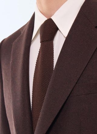 Fursac Cravate en tricot de soie - Taille Unique - Homme