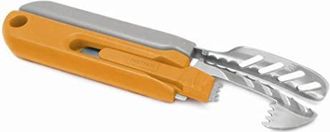 Nerthus Kitchenware Avocadoschneider, Edelstahl, Grau/Orange, 9.5 x 27 x 3.5 cm