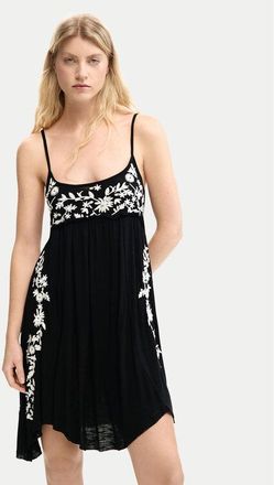 Desigual Sommerkleid Cassatt 26SWVK42 Schwarz Regular Fit