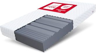 FDM Livia Matratze 140 x 200 cm Schaumstoffmatratze Härtegrad H4 16 cm Höhe Profilierter Schaum 7-Zonen Hochelastischer HR T25 mit Wellenschnitt Polyester