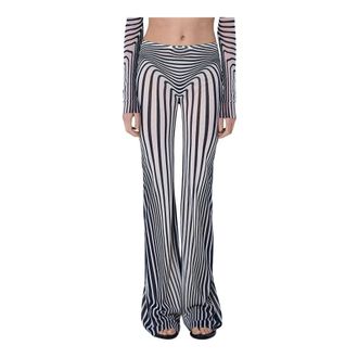 Jean Paul Gaultier Re-Edition Flare Hose mit Morphing-Streifen - - Trousers - Damen - Grau - L