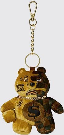 Sprayground Teddyb&auml;r-Schl&uuml;sselanh&auml;nger aus Fleece mit Grafikdruck und Karabinerhaken