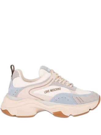 Love Moschino Sneakers mit Herzdetail - Nude