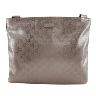 Gucci Sac bandouli&egrave;re Pre-owned GG Imprime PVC - Femme - Pre-owned - Brun - Taille: ONE Size