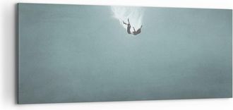 Arttor Wandbilder Dekoration Wohnzimmer Wasser Minimalismus Unterwasser Panorama Bilder auf Leinwand 120x50cm Leinwandbild Schlafzimmer Wand Kunstdruck Art G