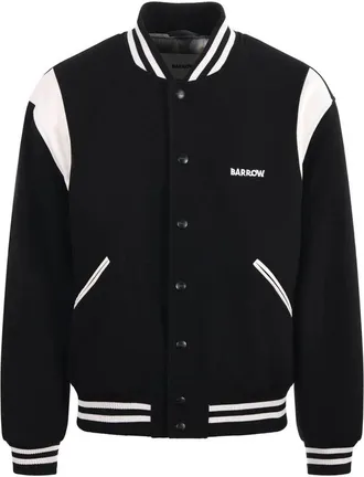 Barrow Barrow, Homme, Vestes, Noir, Taille: XS Varsity Jacket