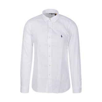 Ralph Lauren Chemise Blanche C&eacute;ramique &agrave; Manches Longues - Homme - Chemises - Blanc - Taille: M