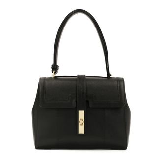 Kazar Schwarze Lederhandtasche mit einzigartiger Klappe - - Bags - Damen - Schwarzk - ONE SIZE