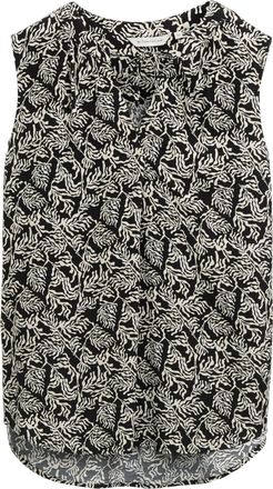 Tom Tailor Damen 1047205 Bluse, 38255-Black Champagne Palm Design, 38