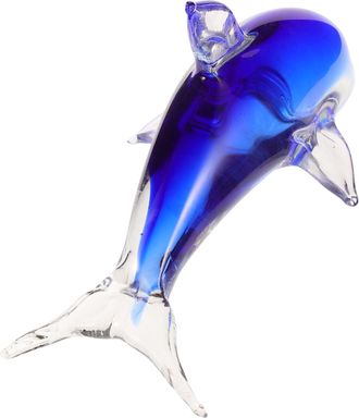 Pretyzoom Kreative Glas-Delphin Figur Tischdekoration Smalldesign Handgefertigt Langlebig Wohnkultur Büro Und Zuhause