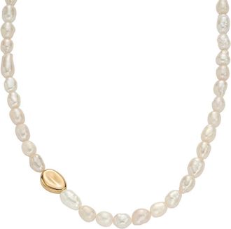 Skagen Damen-Halskette Agnethe Pearl Gold aus Edelstahl, SKJ1824710