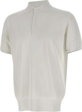 KANGRA Homme, Tops, Blanc, Taille: L Polo en maille fine