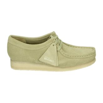 Clarks Gr&uuml;ne Wildleder Wallabee Low-Top Sneakers - - Shoes - Damen - Beige - 37 1/2 EU