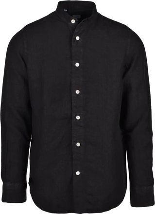Eleventy Homme, Chemises, Noir, Taille: M Linen Shirt