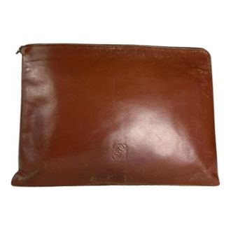 Loewe Pre-owned Vintage Clutch - Femme - Pre-owned - Brun - Taille: ONE Size