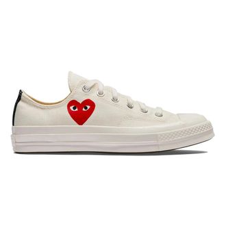 Comme Des Gar&ccedil;ons Homme, Chaussures, Blanc, Taille: 42 1/2 EU C70 Small Red Heart Low Top