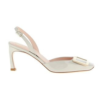 Roger Vivier Femme, Chaussures, Blanc, Taille: 38 1/2 EU Trompette Slingback Pump