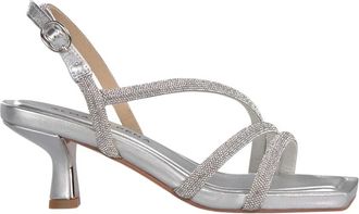 Alma En Pena Alma EN Pena, Femme, Chaussures, Gris, Taille: 36 EU Metallic Diagonal Strappy Sandal