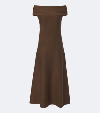 SIMKHAI Off-Shoulder Midikleid Camilla aus Wolle