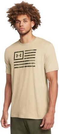 Under Armour Mens Freedom Graphic Short Sleeve T-Shirt, (290) Desert Sand / / Marine OD Green, Medium