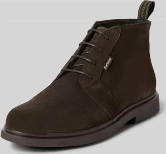 Barbour Schn&uuml;rboots aus Veloursleder