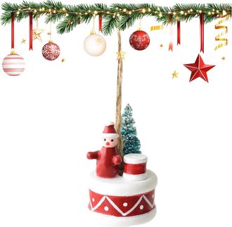 Generico Weihnachts-Schneeman: 3D- -Anh&auml;nger, Bastel-Set f&uuml;r den Urlaub | Bezaubernde Schneepuppenfiguren, Schlafzimmerdekoration, saisonale Dekoration f&uuml;r