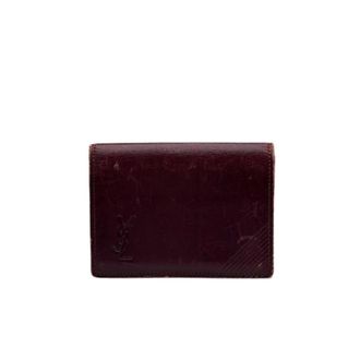 Saint Laurent Portefeuille en cuir Pre-owned - Femme - Pre-owned - Violet - Taille: ONE Size