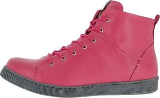 Andrea Conti Baskets Montantes pour Femme, Rose Vif, Anthracite, 38 EU