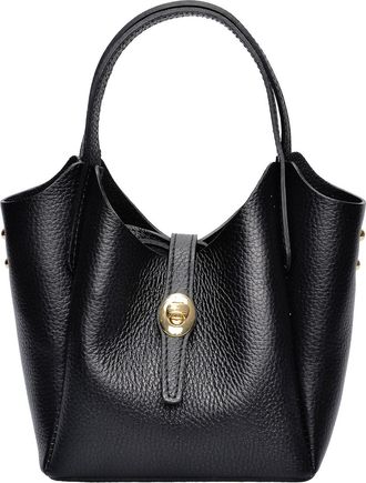 Isabella Rhea Schwarz Rindsledertasche