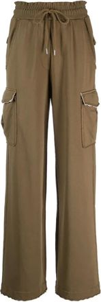 Dries Van Noten Femme, Pantalons, Vert, Taille: 42 FR Cargo Wide Pantalons