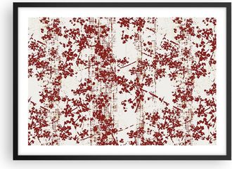 Arttor Wandposter Art Prints 70x50cm Poster Schwarzrahmen Alt Muster Blumen K&uuml;che Wanddeko Bild Wand Kunstdruck Deko Wandbilder Dekoration Wohnzimmer Schlafz