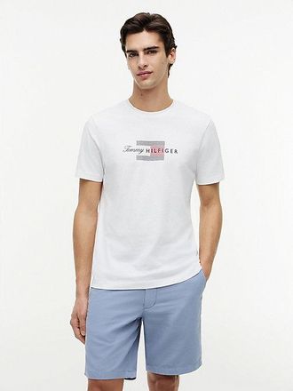 Tommy Hilfiger T-shirt en jersey &agrave; drapeau imprim&eacute;