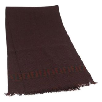 Fendi Pre-owned Wool Scarf - Femme - Pre-owned - Brun - Taille: ONE Size