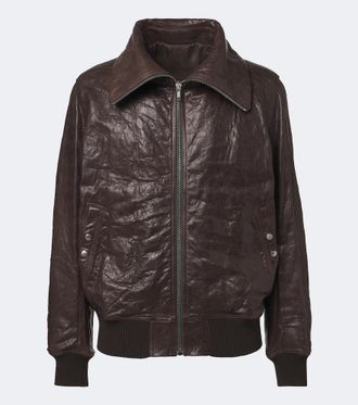 Rick Owens Veste blouson Dracuflight en cuir