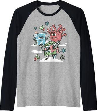 Dungeons & Dragons Christmas Beholder Mimic Gelatinous Cube Raglan