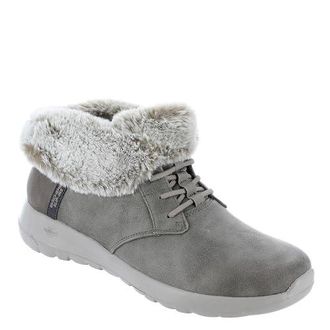 Skechers Femme on-The-Go Joy Cozy Charm Bottine, Dark Taupe Textile, 42 EU