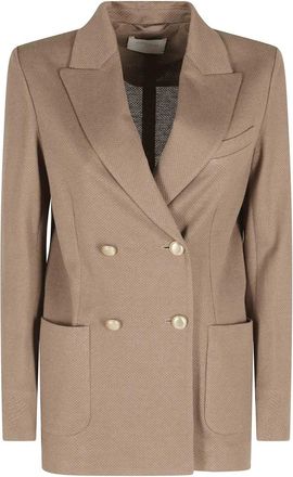 Circolo 1901 Femme, Vestes, Brun, Taille: 42 FR Veste Crois&eacute;e