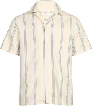 Les Deux Chemise manches courtes Lawson &agrave; rayures en coton