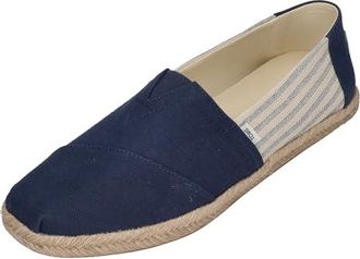 Toms Homme Alpargata Rope Classic Semelle de Mocassin, Stripes Blue Navy, 42.5 EU