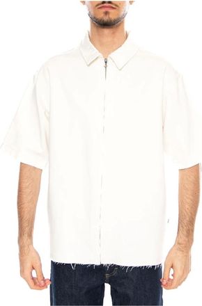 Lee Homme, Chemises, Blanc, Taille: XL Chemise ample en jean zipp&eacute;e
