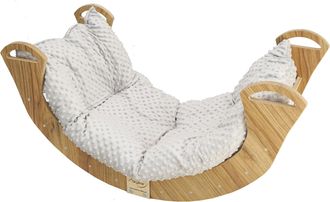 Skyline Furniture Kletterbogen mit Kissen Baby Kleinkind Kinder 1 Jahr Indoor Klettern Montessori Klettergerüst Holz Wippe Balancewippe Kletterdreieck Kletterwippe Holz